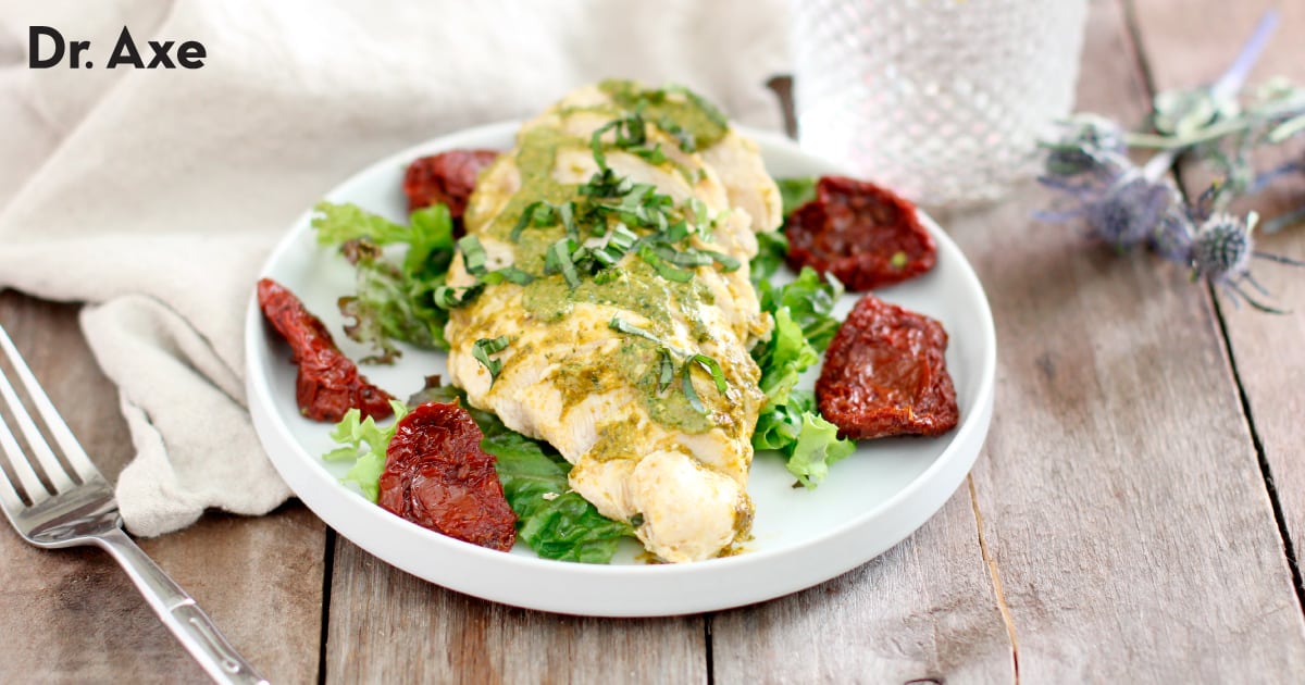 Easy Pesto Chicken Recipe - Dr. Axe