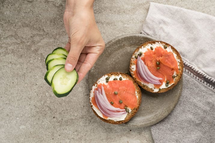 Bagel with Lox and Cream Cheese Recipe - Dr. Axe