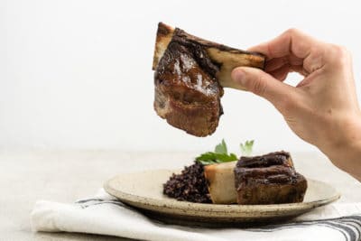 Bone Broth-Braised Short Ribs Recipe with Garlic and Thyme