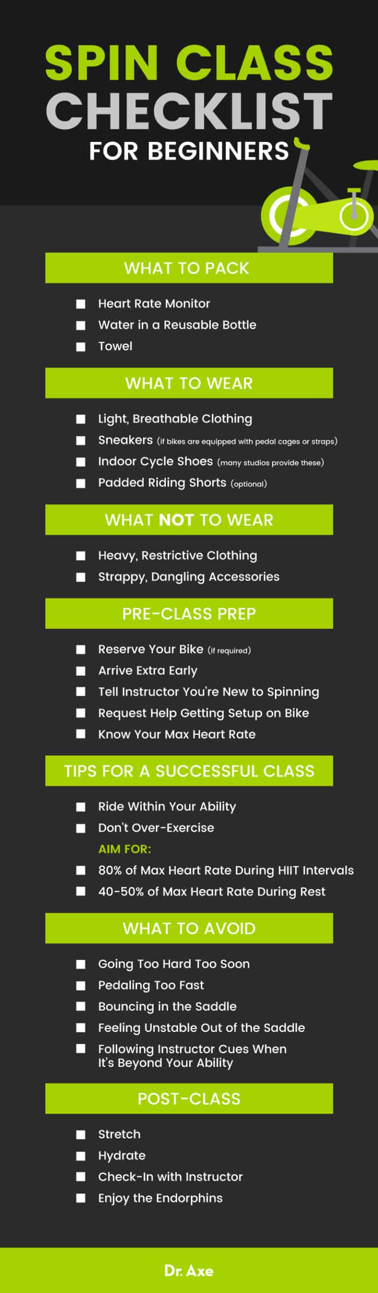 Spin Class: A Checklist for Beginners + Benefits of Indoor Cycling - Dr ...